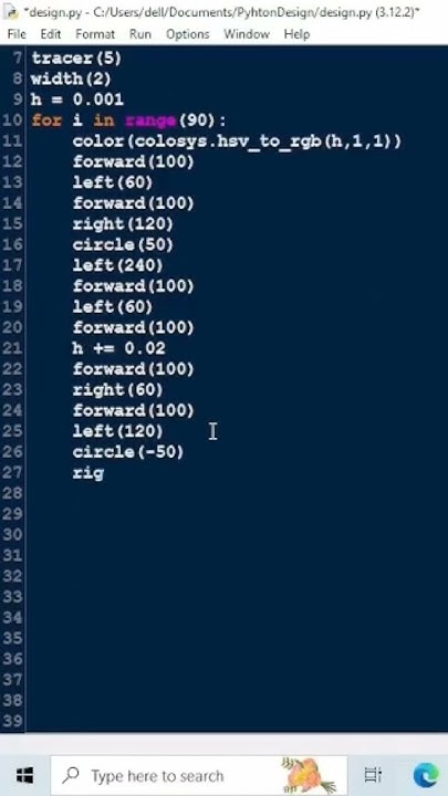 Python Multi Color Graphics Using Turtle 🐢 Coding Programming Funny Viral Python Coding 