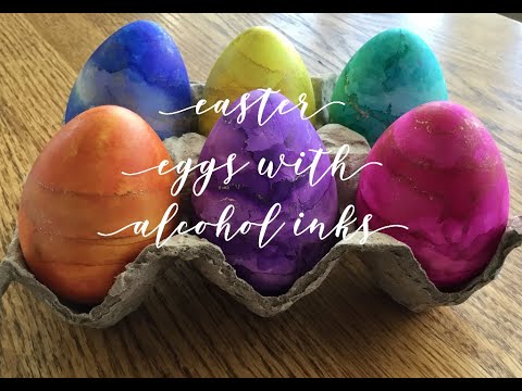 [5] Alcohol Ink Tutorial: Painting Easter eggs with alcohol inks - YouTube