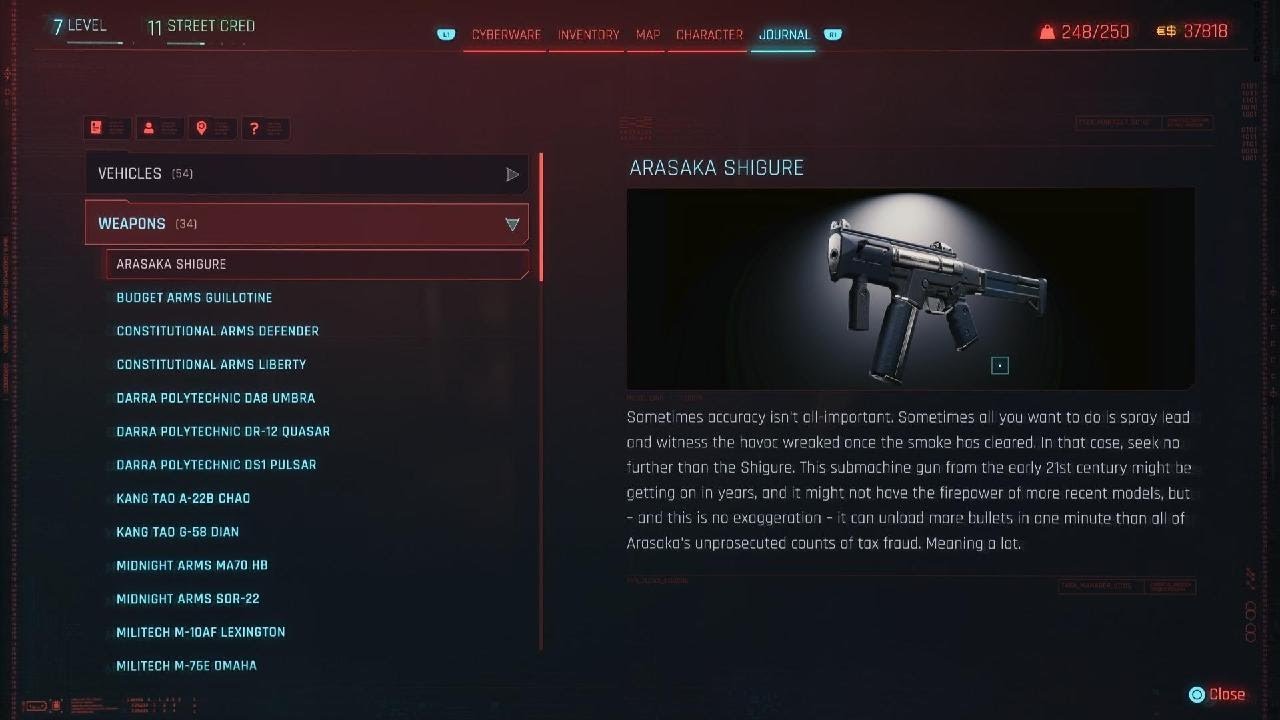 Cyberpunk 2077 update 2.1 arasaka shigure database - YouTube