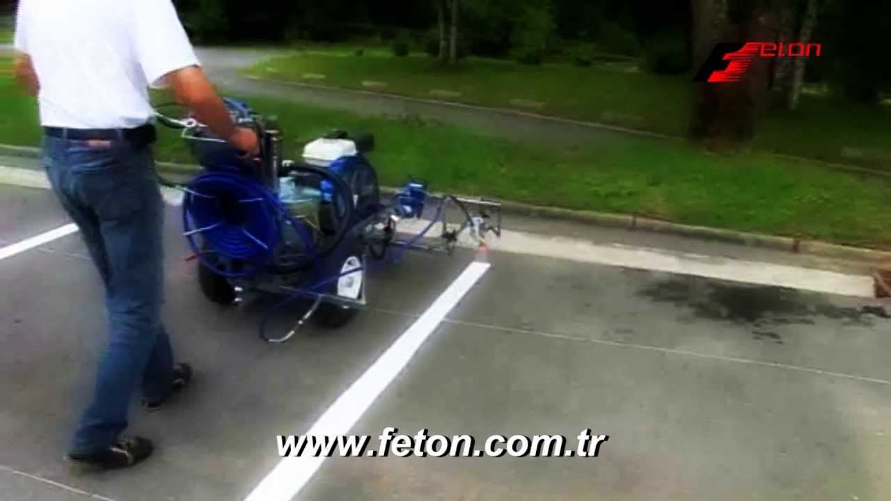 Line Lazer Yol Çizgi Makinası (Road Marking Machine) - YouTube