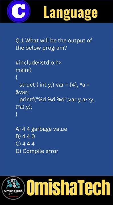 Most Important C Programming Mcqs Shorts Ytshorts Clanguage