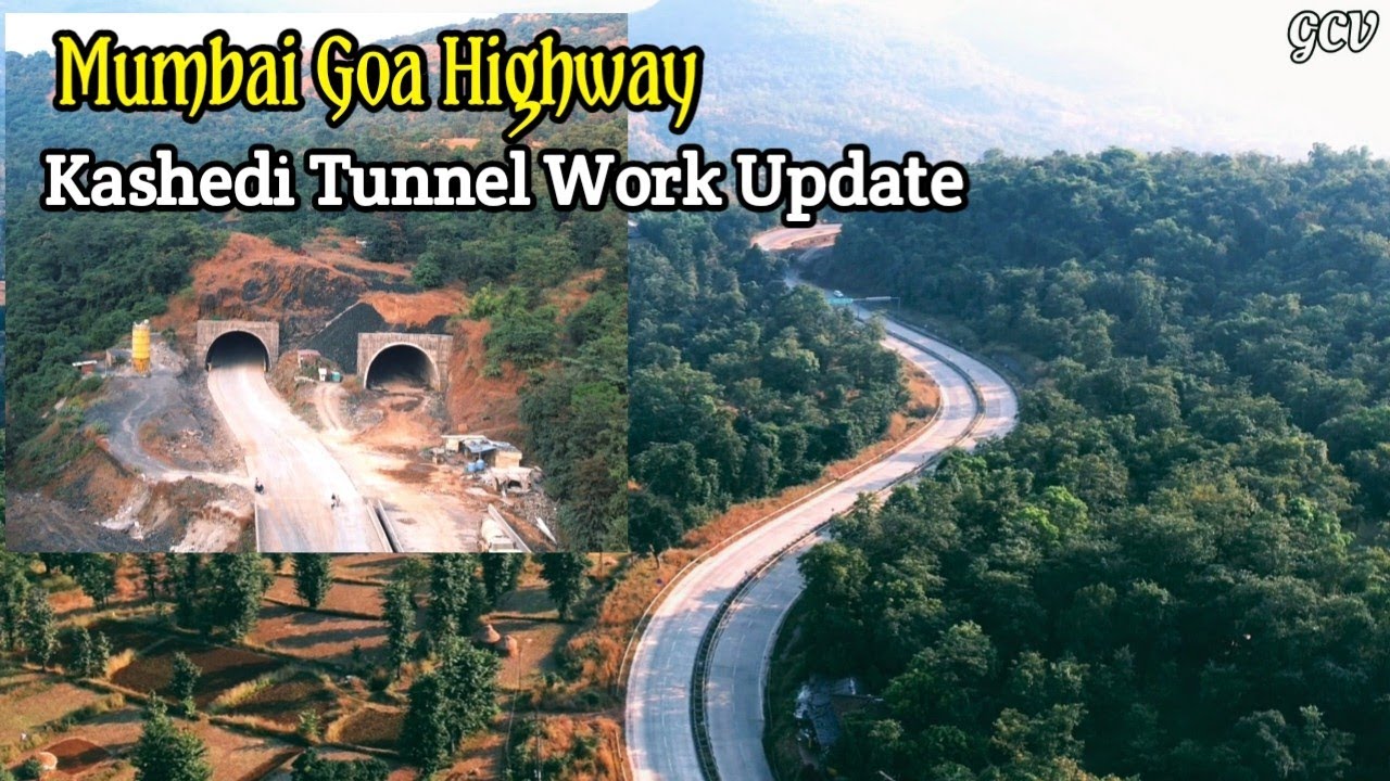 Mumbai Goa Highway Kashedi Tunnel Latest Update Drone Shots कशेडी घाट ...