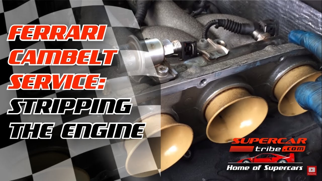 Ferrari 456M Service with Cambelts 19 Stripping the engine - YouTube