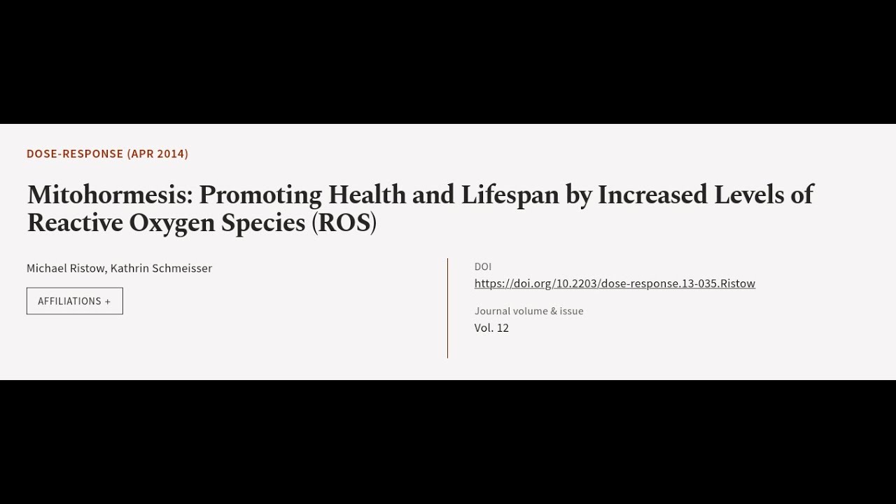 Mitohormesis: Promoting Health and Lifespan by Increased Levels of ...