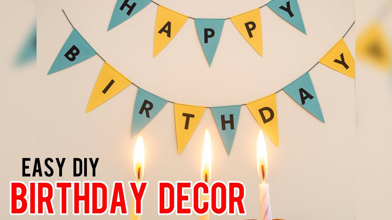 How to Make a Simple Birthday Setup at Home 🎂 - YouTube