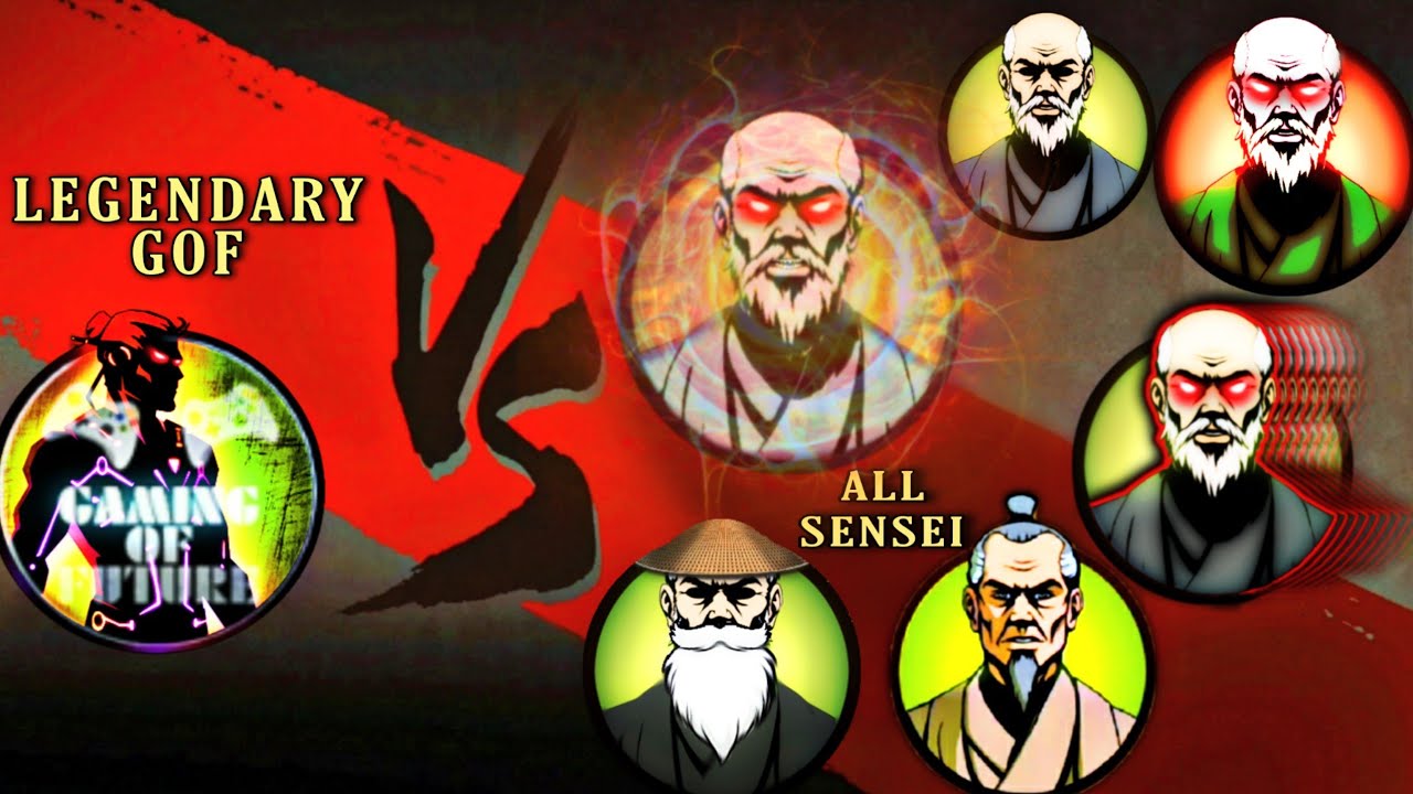 Shadow Fight 2 Legendary Gaming Of Future Vs All Sensei - YouTube