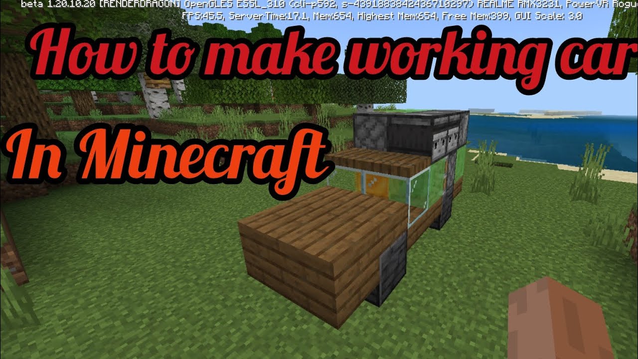 Minecraft how to make a working car || #video - YouTube
