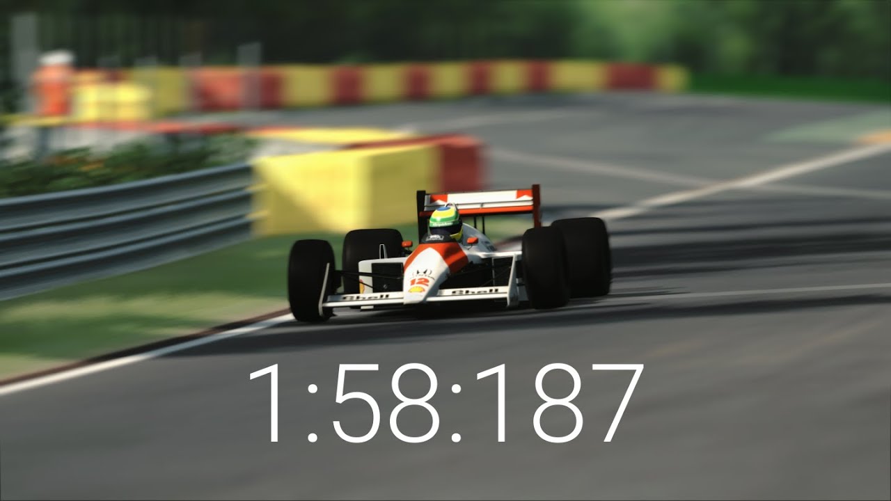 Senna's McLaren MP4/4 - Spa Francochamps - 1:58:187 - YouTube