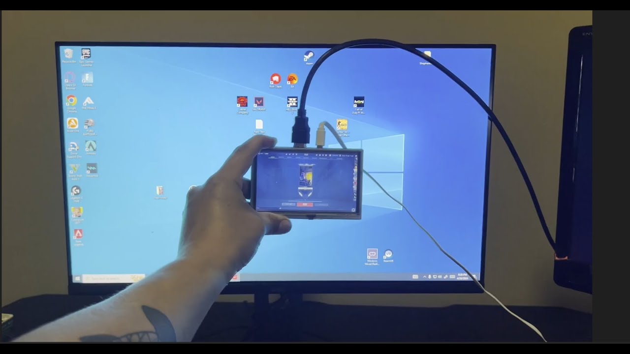 Playing Valorant on the TINIEST monitor - YouTube