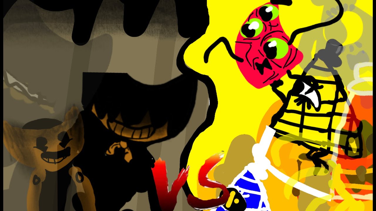 Bendy Vs Bill Cipher (FlipaClip animation) - YouTube