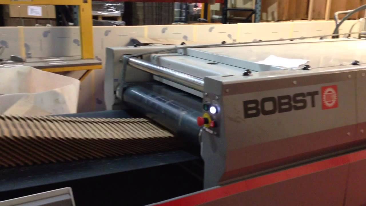 Bobst vision fold multi point gluer - YouTube