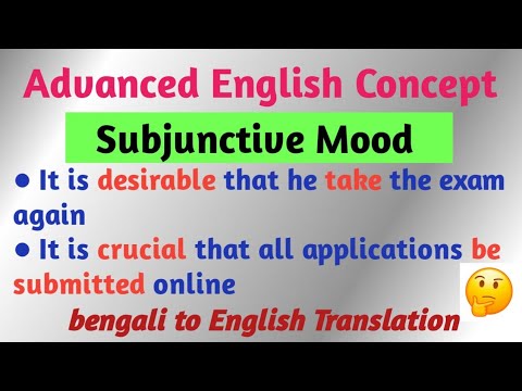 English Advanced Structure | The Subjunctive Mood | English Grammar ...