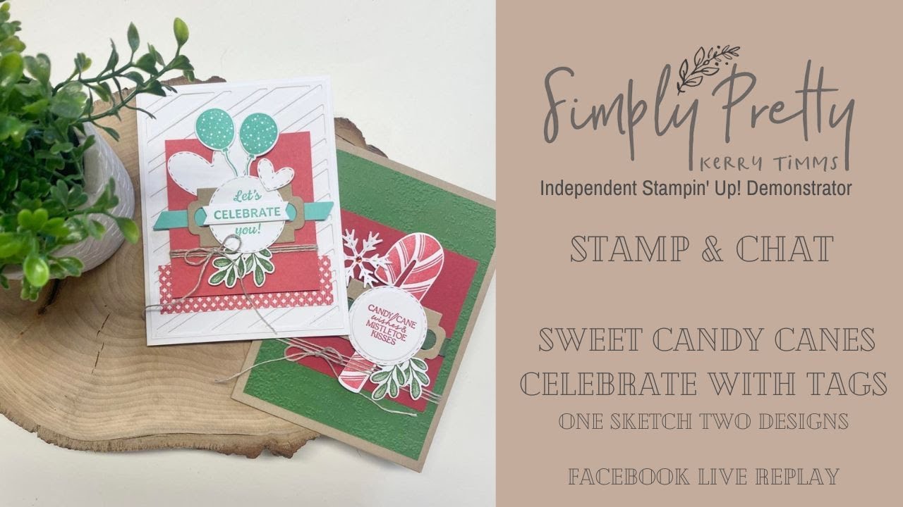 Sweet Candy Canes combined with the Celebrate with Tags from Stampin Up ...
