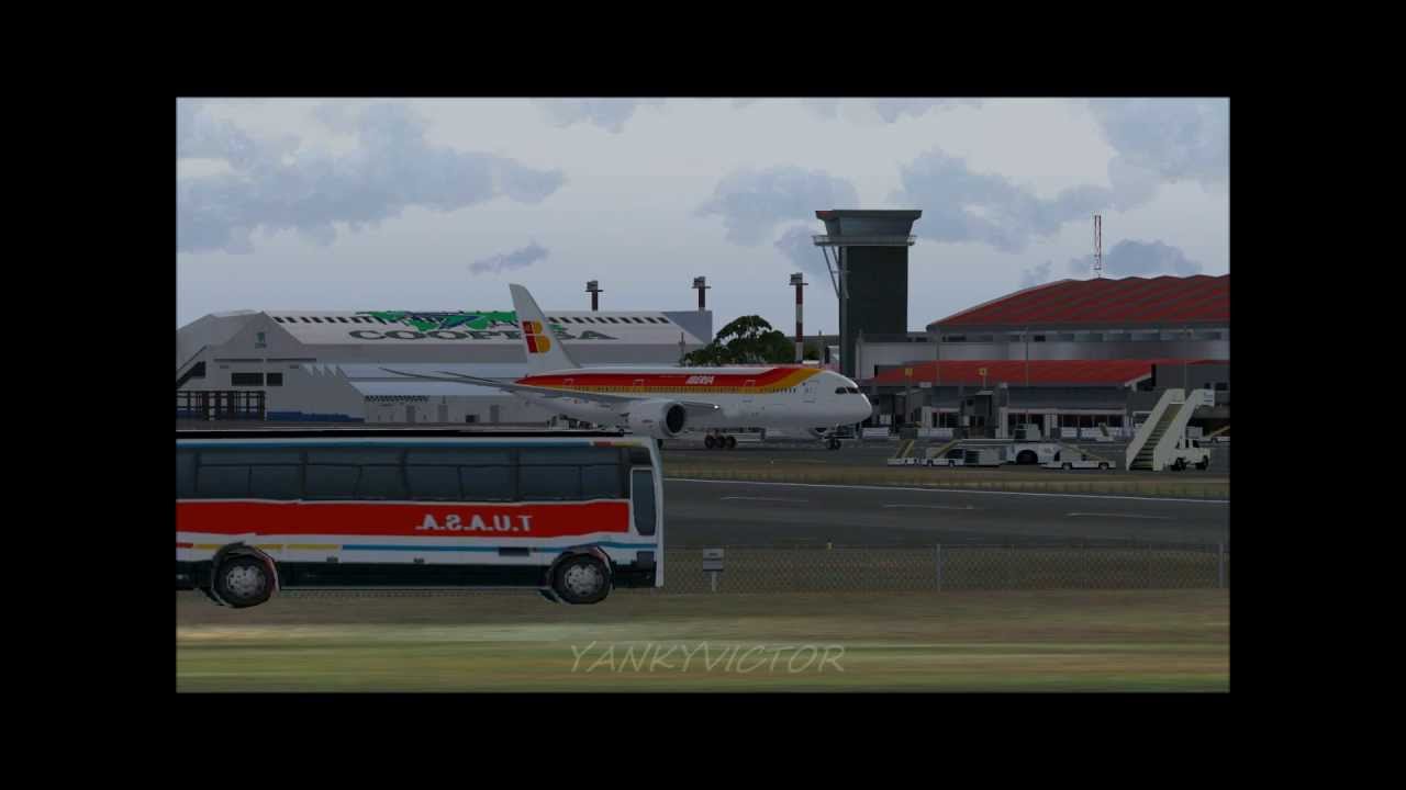 IBERIA BOEING 787 LANDING AT COSTA RICA AIRPORT HD - YouTube