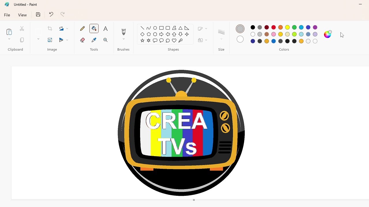 How to draw the CREA TVs logo using MS Paint | How to draw on your ...