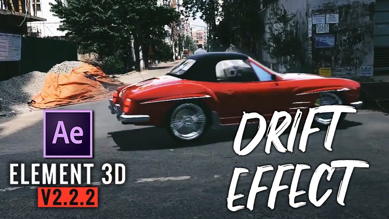 Car drift effect by Element 3D - YouTube