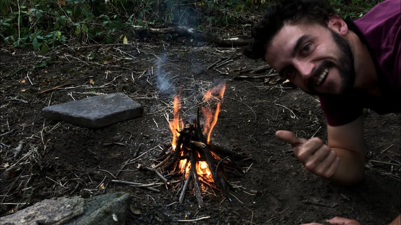 My First Hand Drill Friction Fire - YouTube