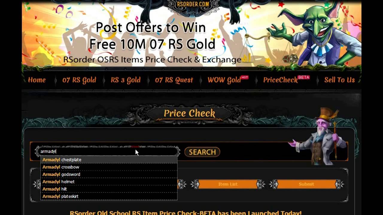 How to use Old school Runescape Items Grand Exchange on RSorder - YouTube