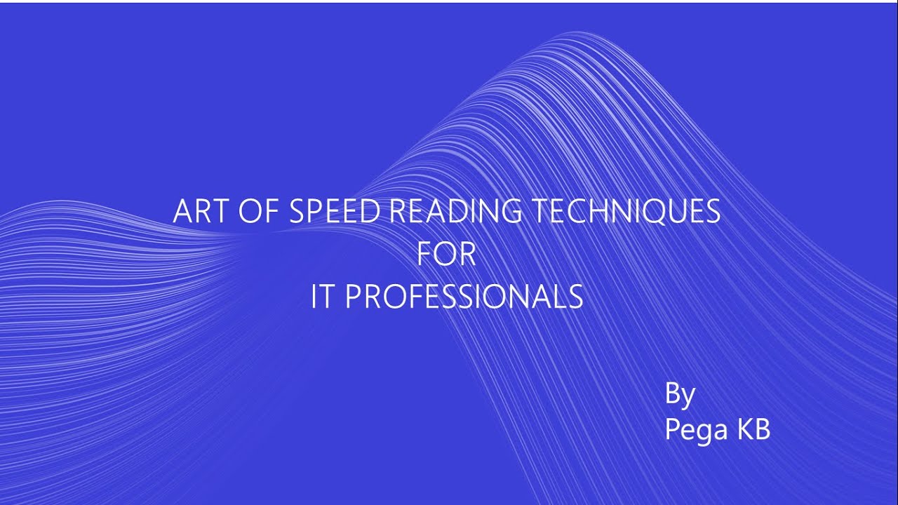 Mastering the art of speed Reading - YouTube