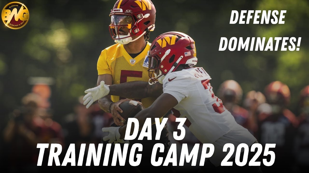 Training Camp 2025 Day 3 Recap: Defense DOMINATES, puts Jayden Daniels ...