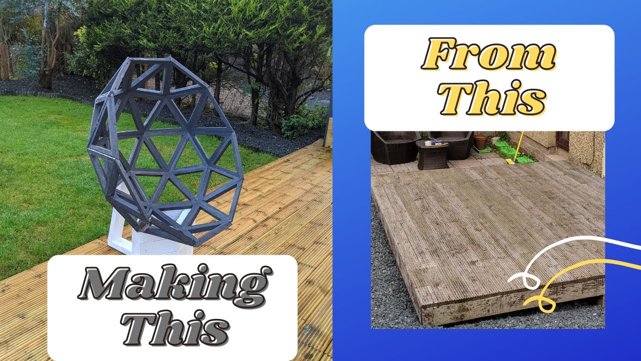 Making a geodesic dome chair for the new deck. #kpwbcc2020 #kpwcbcc2020 ...