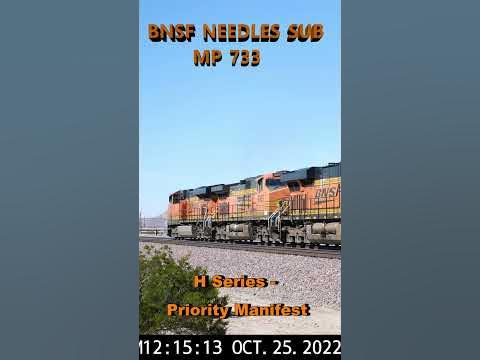 BNSF 6252 WB MANIFEST TRAIN MP 733 NEEDLES SUB #railfanning #bnsf - YouTube