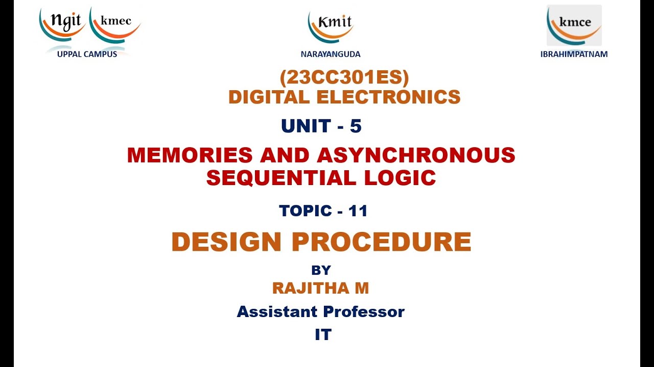 UNIT - 5_DESIGN PROCEDURE - YouTube