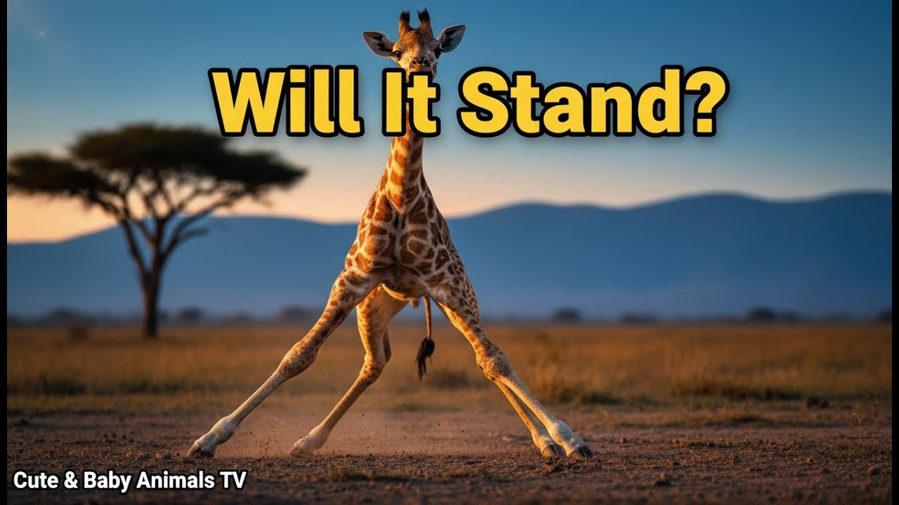 Baby Giraffe – Its Awkward First Steps - YouTube