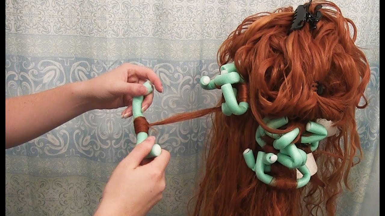 ASMR Combing and Curling a Messy Wig w/Hairspray Sounds (no talking ...