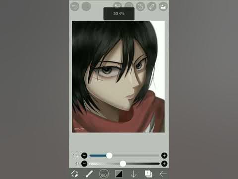 flipping the canvas be like 😆 #ibispaintx #mikasa #art #ibispaint - YouTube