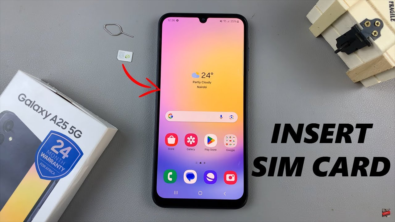How To Insert SIM Card In Samsung Galaxy A25 5G - YouTube
