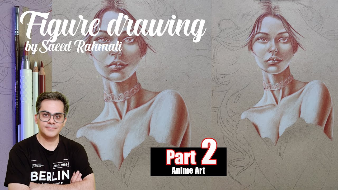 Step-by-step anime figure drawing tutorial - Part 2: Neck and chest ...