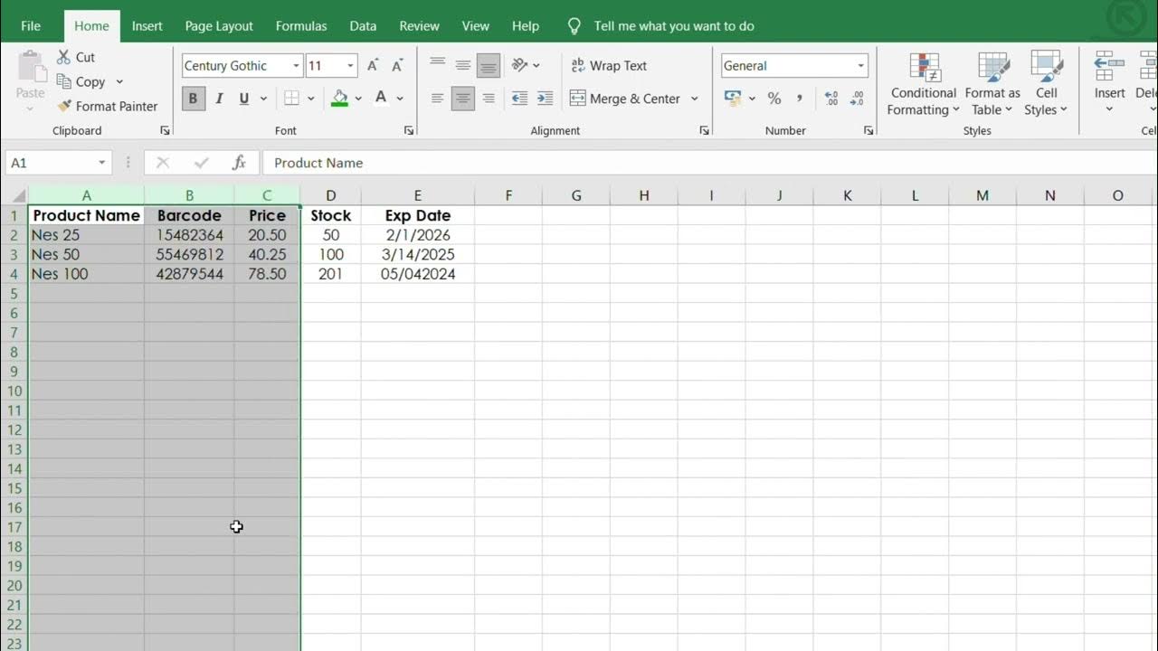 How to Hide Column and Rows in MS Excel? - YouTube