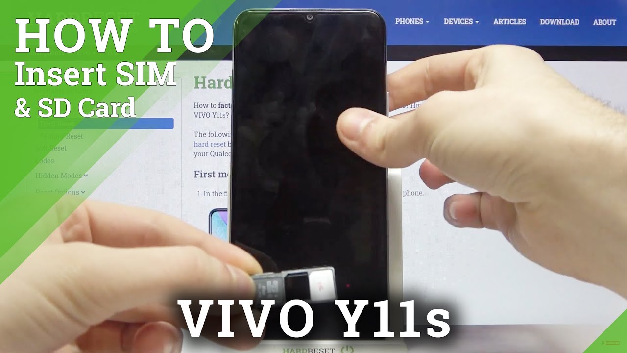 How to Insert Nano SIM and Micro SD to VIVO Y11s – Input SIM and SD ...