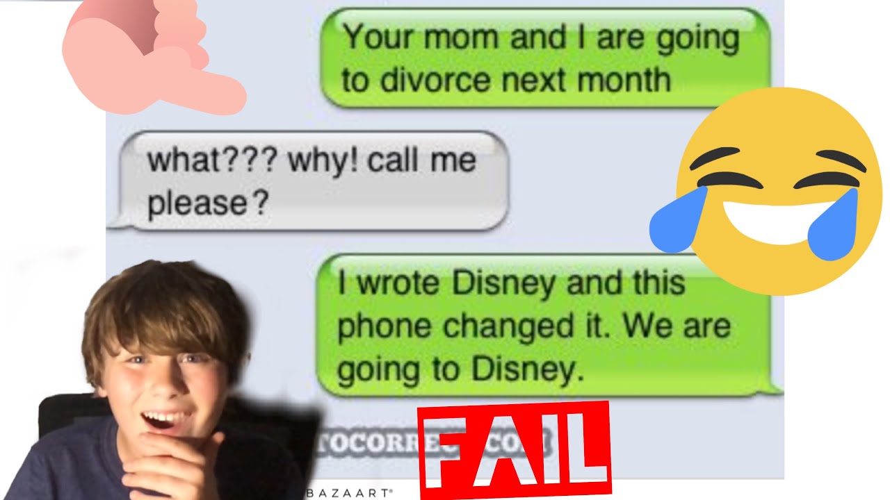 Funniest CLEAN text message fails - YouTube