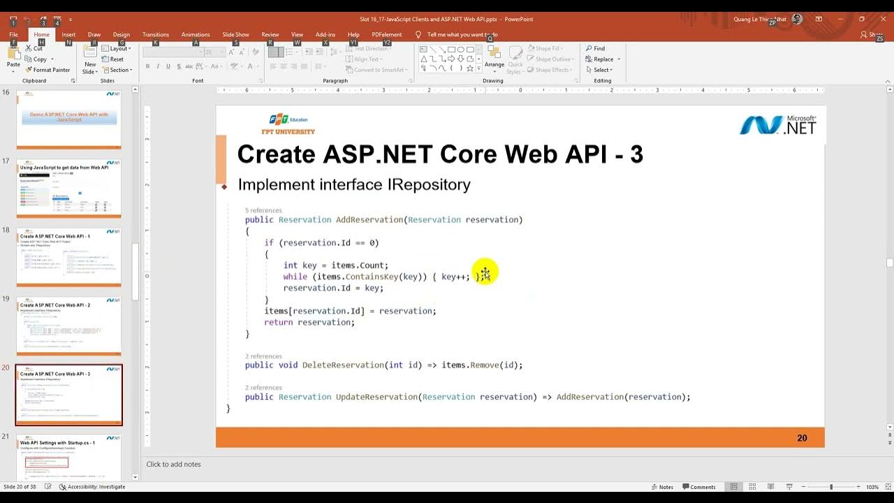 [PRN231]Demo ASP.NET Core Web API with JavaScript - YouTube