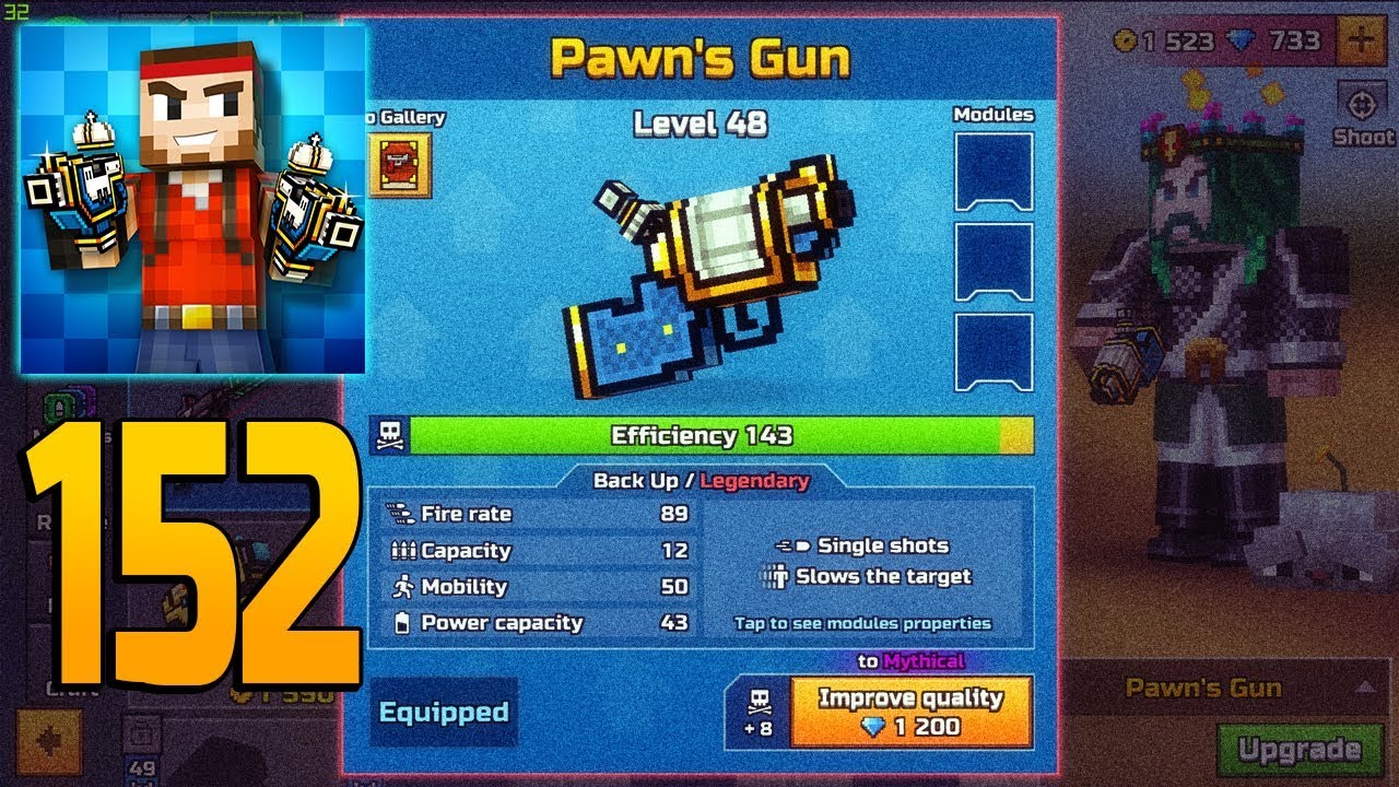 Pixel Gun 3D - Gameplay Walkthrough Part 152 - Pawns Gun - YouTube