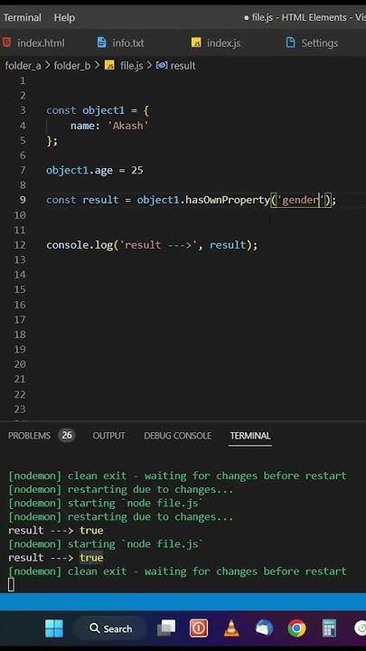 Object hasOwnProperty( ) in #javascript #shorts - YouTube