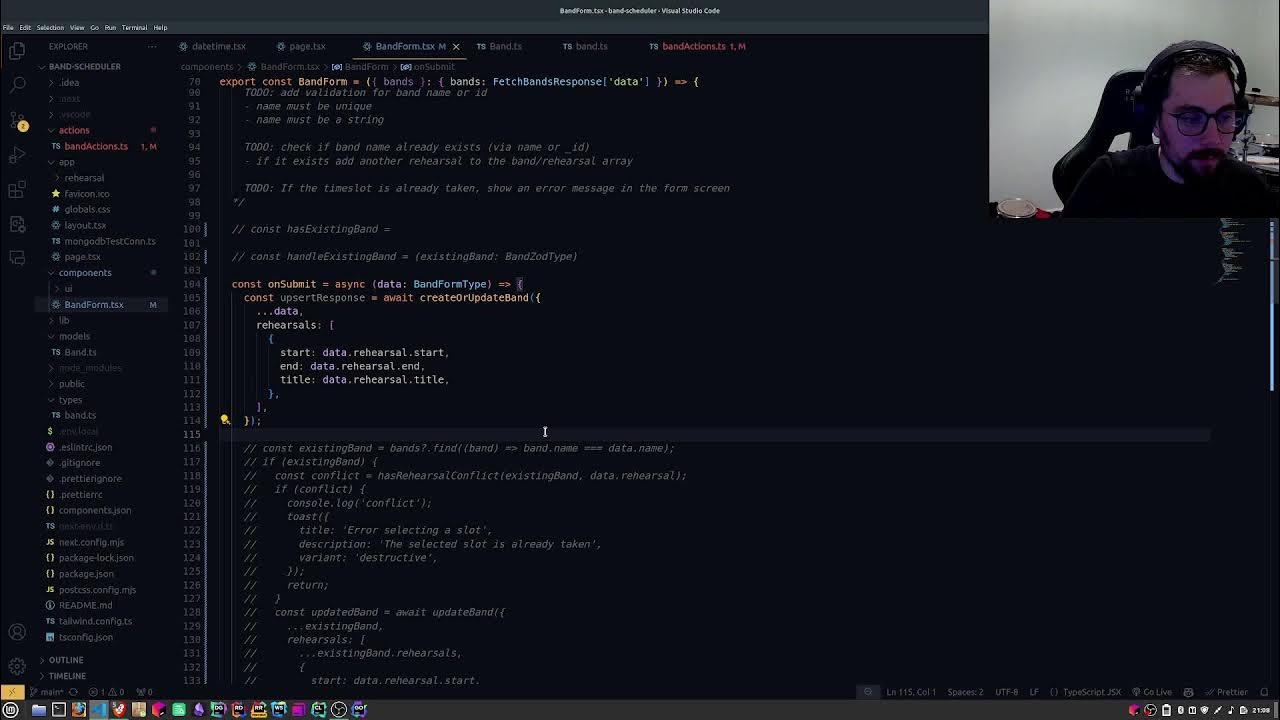 Band scheduler app [Next.js | Go] - YouTube