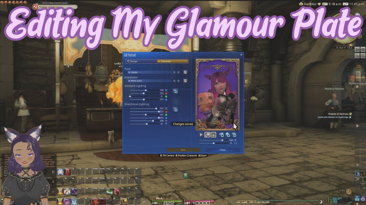 Editing My Glamour Plate In Final Fantasy 14 | LaMustacho - YouTube