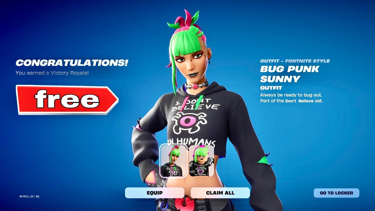 New Bug Punk Sunny Agressive Gameplay #fortnite #ad #fyp - YouTube