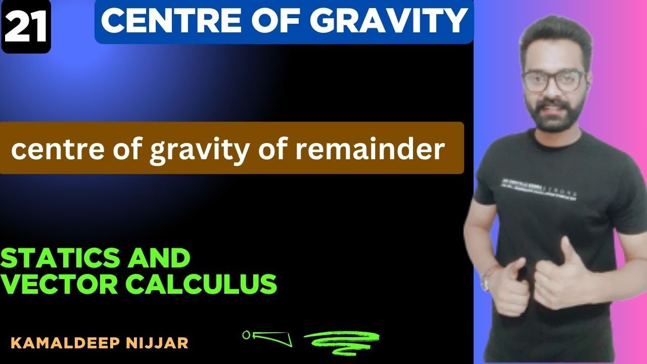 Centre of gravity of remaining portions I Centre of gravity in vector ...