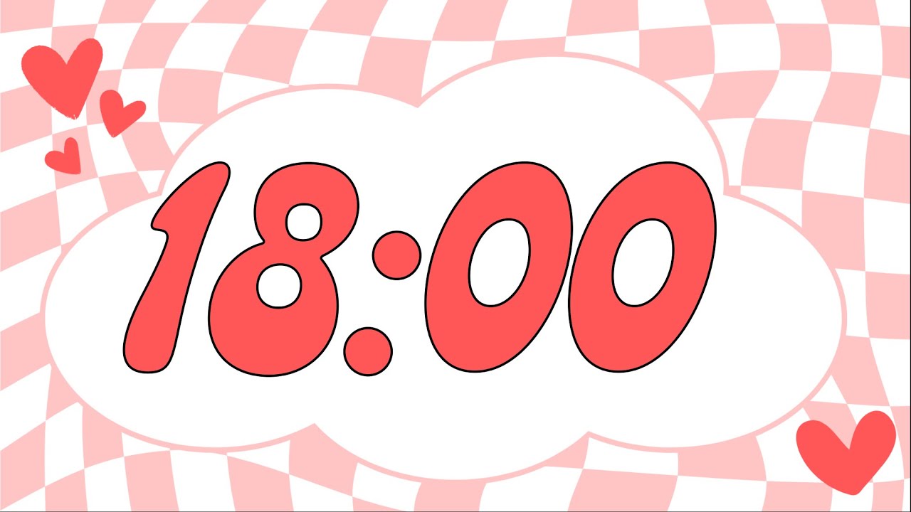 18 Minute Valentine's Day Checkerboard Heart Timer (Fun Synth Alarm at ...
