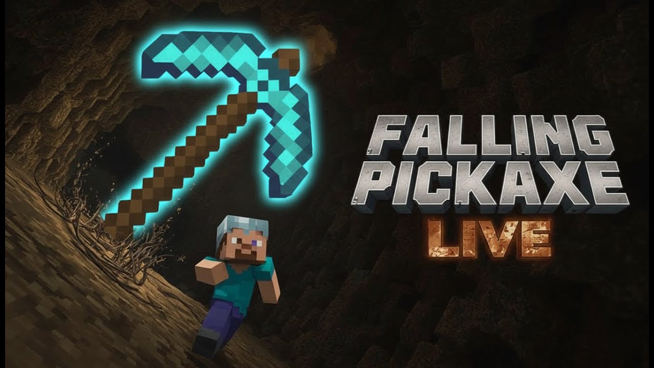 Minecraft Falling Pickaxe Live ⛏️ #shorts #live - YouTube