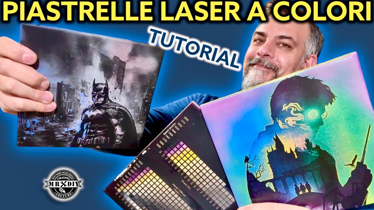 Incisione laser a COLORI sulle PIASTRELLE. Tutorial incisore Swiitol ...