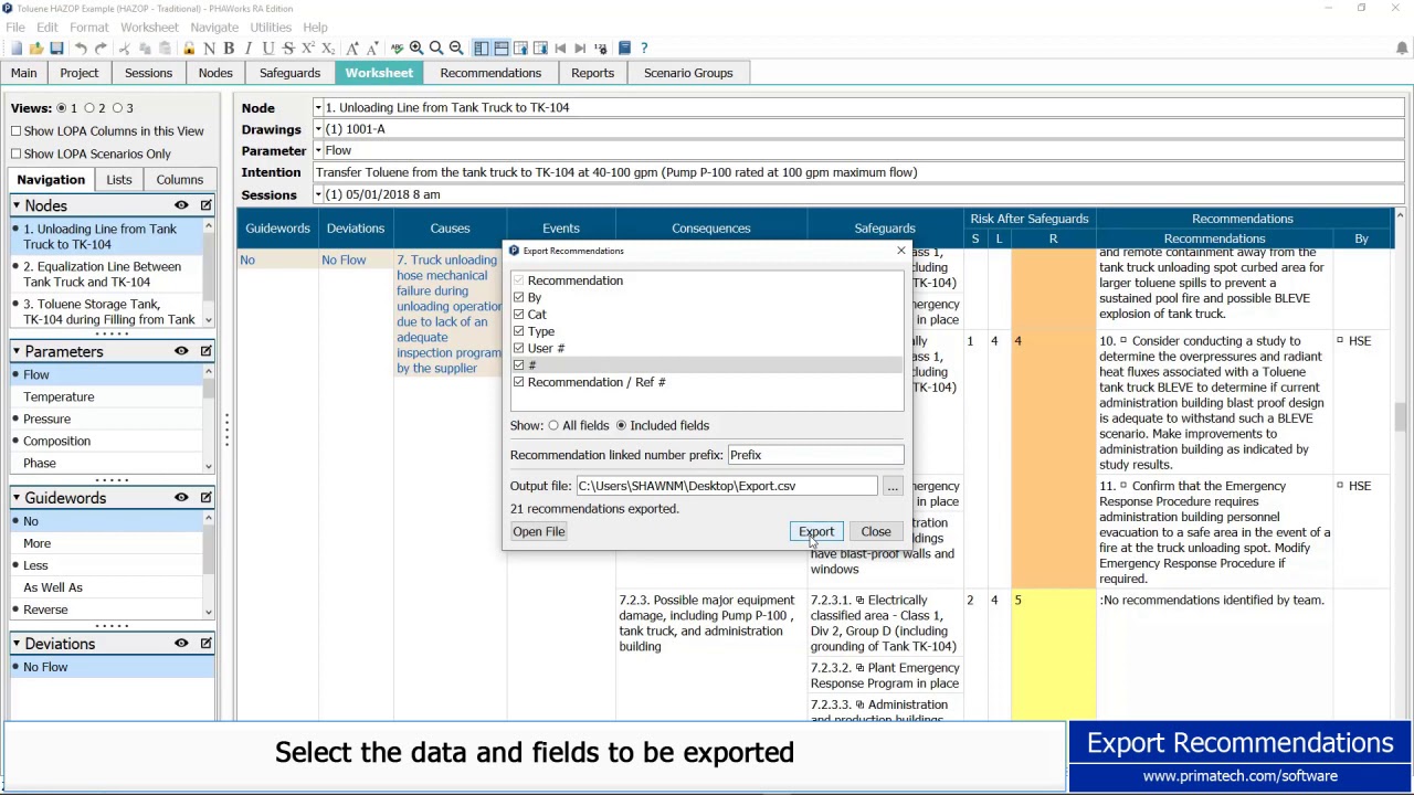 Export Recommendations (PHAWorks RA Edition) - YouTube