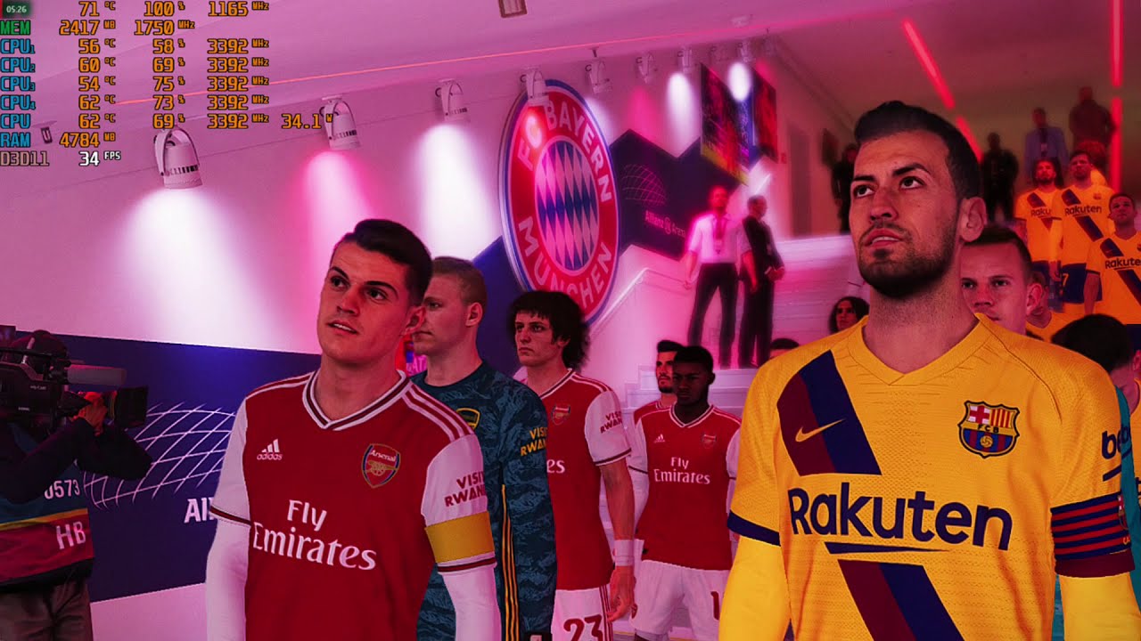 eFootball PES 2020 on I5 3470+RX 550 4GB| 720p All Settings. - YouTube