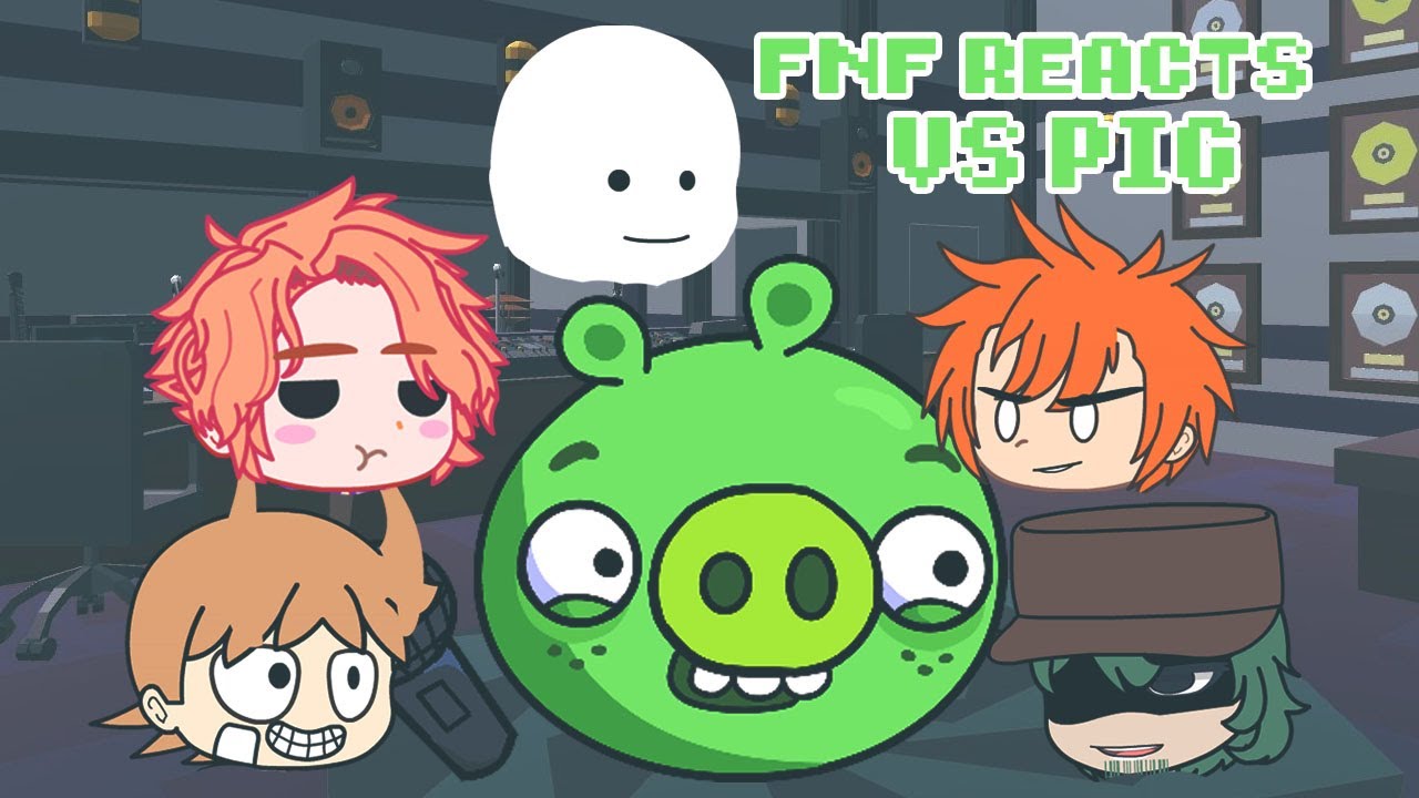 Friday Night Funkin' reacts to V.S. Pig Full Week | Angry Birds ...