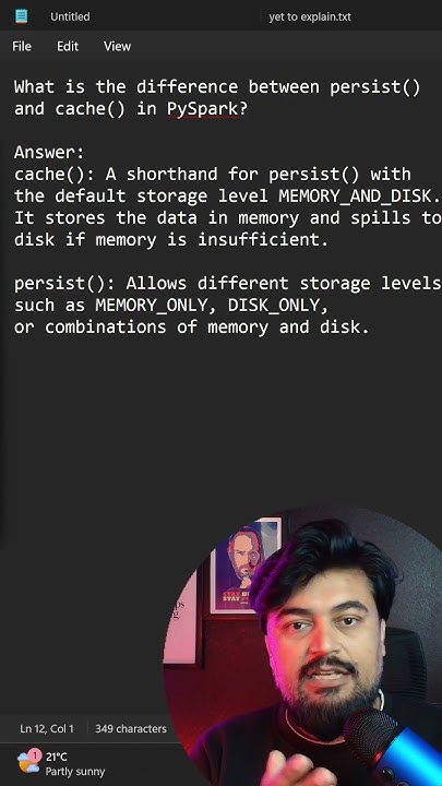 What is the difference between persist() and cache() in PySpark? - YouTube