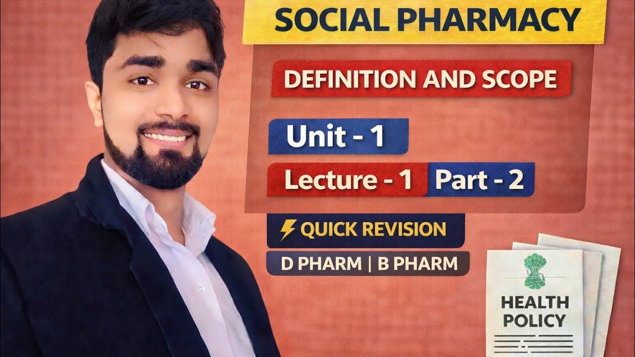 Social Pharmacy | Definition, Scope & Role of Pharmacist | D.Pharm & B ...